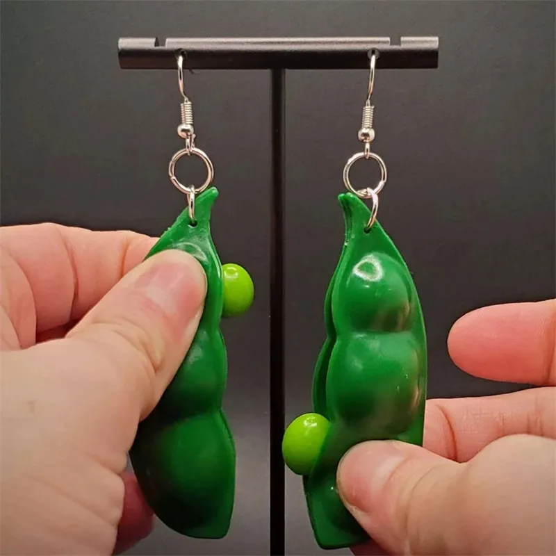 Pea-Pod-Edamame-Earrings-novelty-earrings-food-earrings-fidget-toy ...