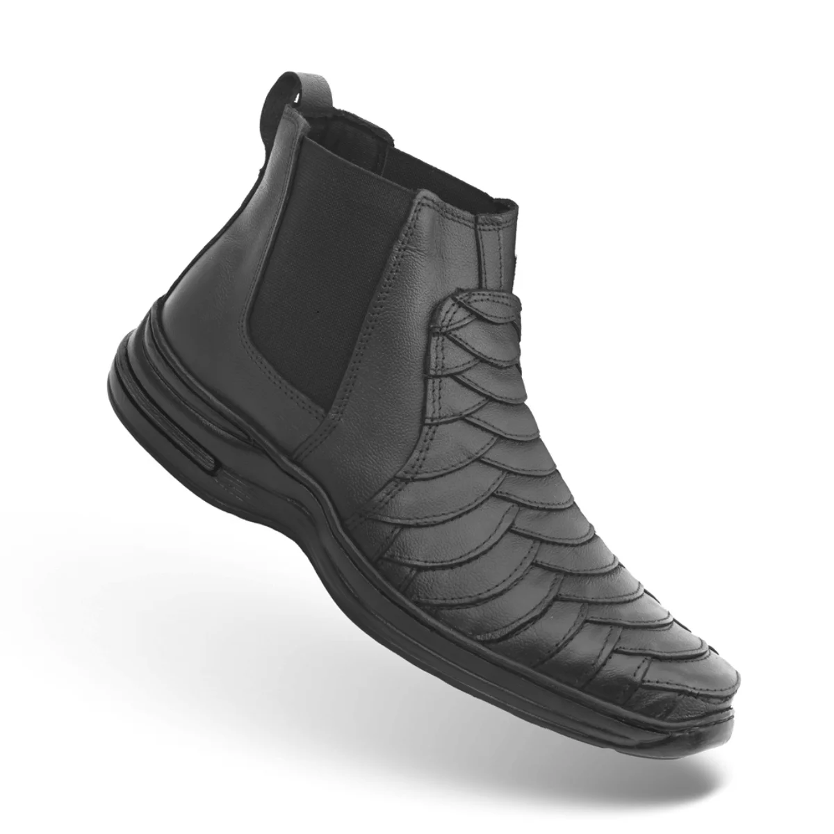 Boot Boot Male Slayer Genuine Leather Black Brown Square Beak Comfort ...
