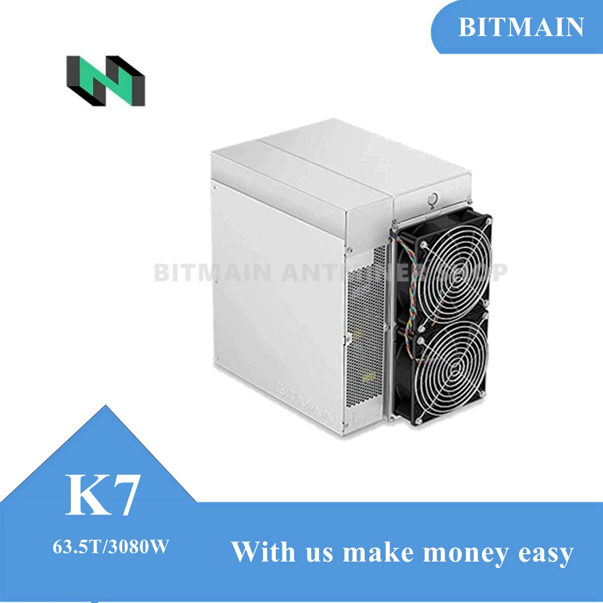Antminer K7 Ckb Coin Miner 63.5t Asic Miner Mining With 3080w Power ...