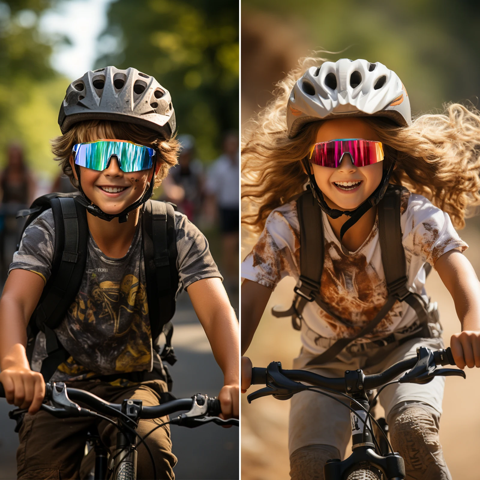 Kapvoe Kids Cycling Sunglasses MTB Fishing Sport Bicycle Glasses UV400 ...