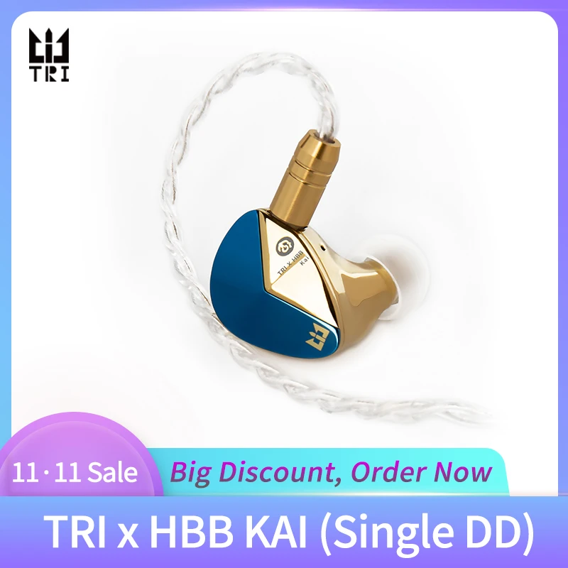 TRI x HBB KAI auriculares dinámicos de diafragma DLC de tercera generación, cascos con cable ...