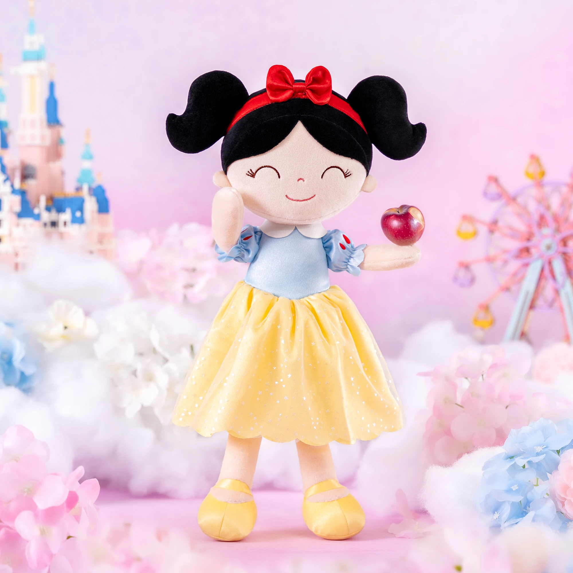 16inches-Plush-Dolls-Red-Bow-Princess-Baby-Girls-Toys-Yellow-Soft-for ...