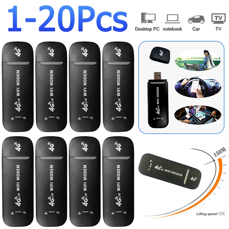 1-10Pcs-4G-LTE-USB-Modem-Dongle-Unlocked-WiFi-Wireless-Network-Adapter ...