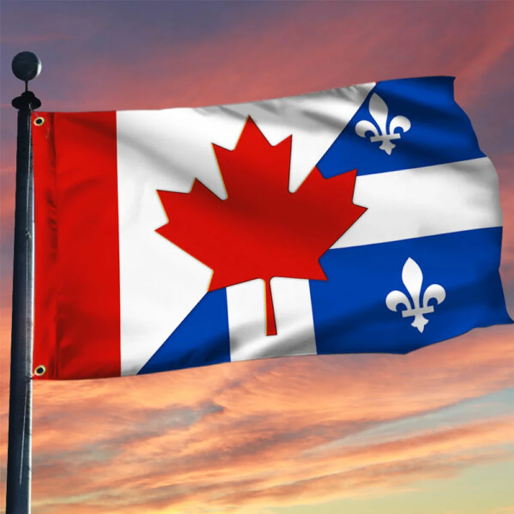 Directly Delivery 100% Polyester Canada Quebec Flag| | - AliExpress