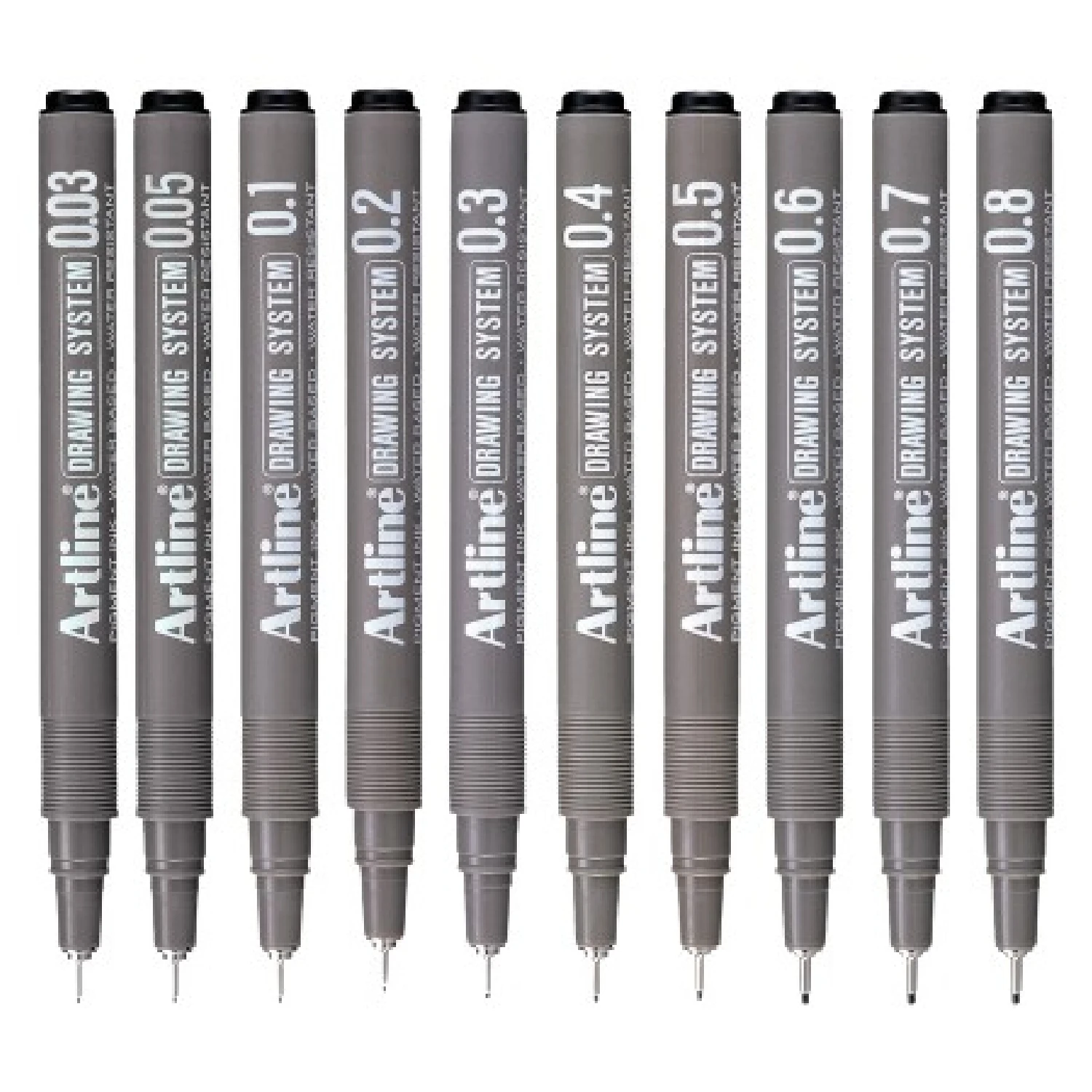 Artline-Drawing-System-Technical-Pens-Set-of-10-10-Different-Degrees-of ...