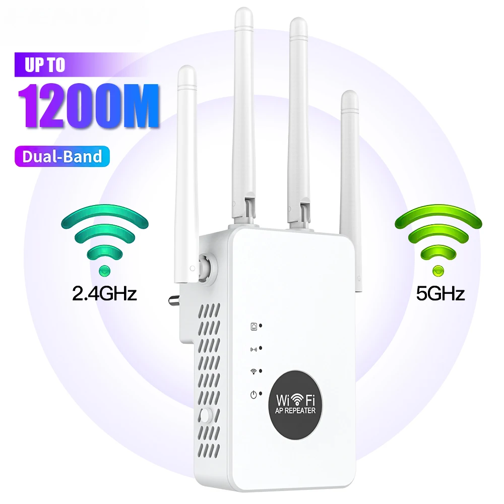 5Ghz-Wireless-WiFi-Repeater-1200Mbps-Router-Wifi-Booster-2-4G-Wifi-Long ...