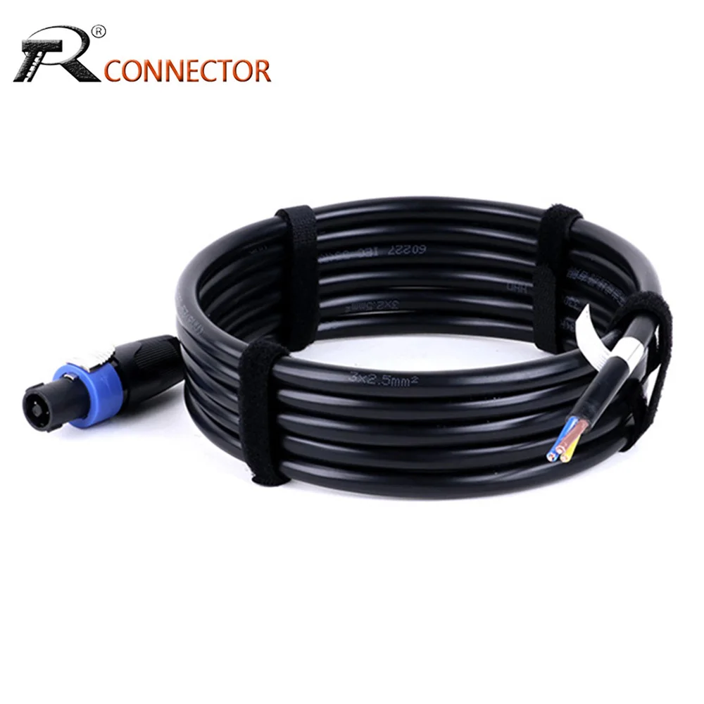 Speakon-Cable-Bare-Wire-Open-End-Extension-Cord-4Pin-Male-Speaker-Plug ...