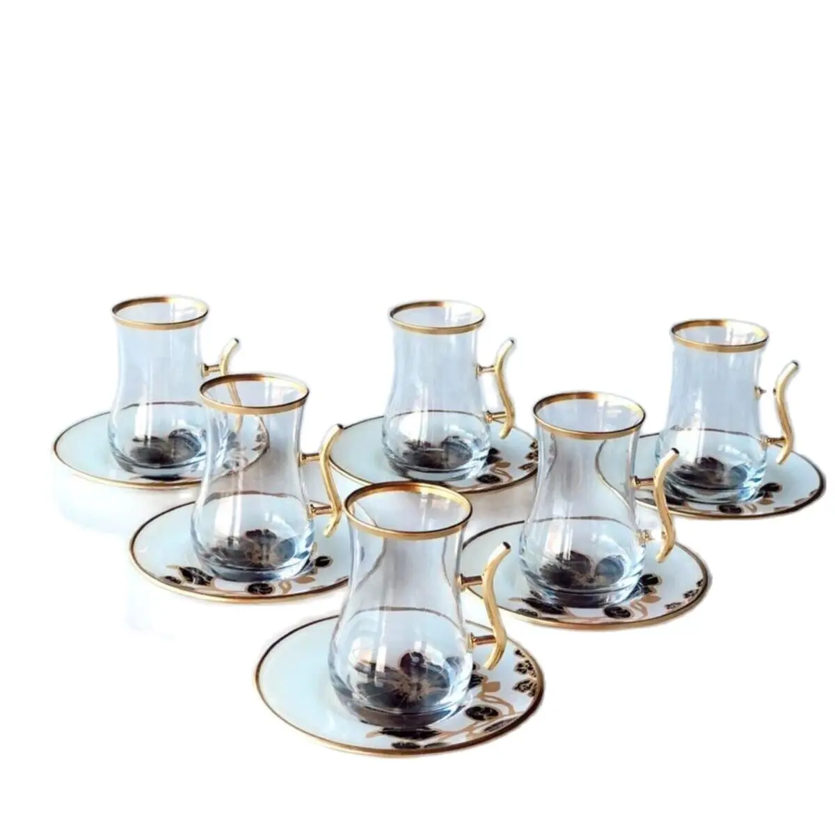Turkish-Tea-Cup-Set-Glass-Tea-Cup-and-Saucer-12-Piece-Rose-Pattern-Tea ...