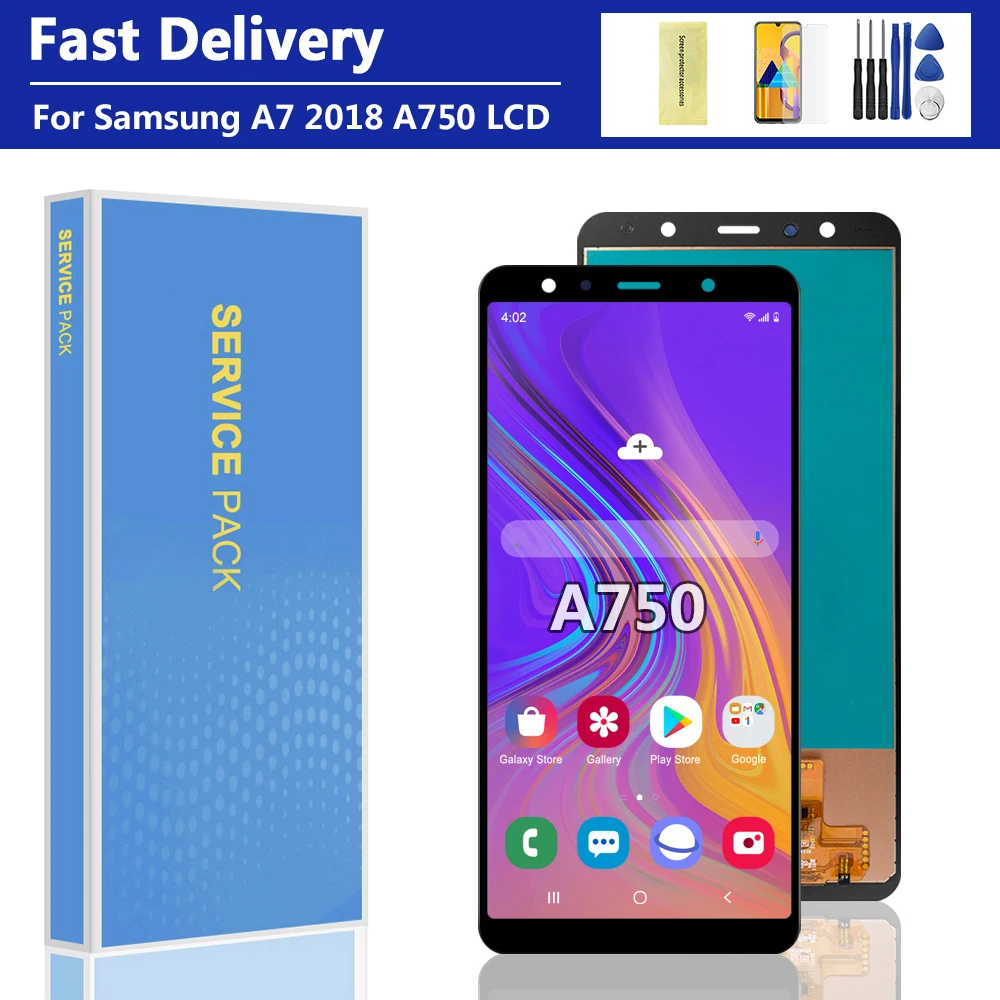 Tested-A750-lcd-For-Samsung-A7-2018-SM-A750F-A750FN-A750G-A750F-LCD ...