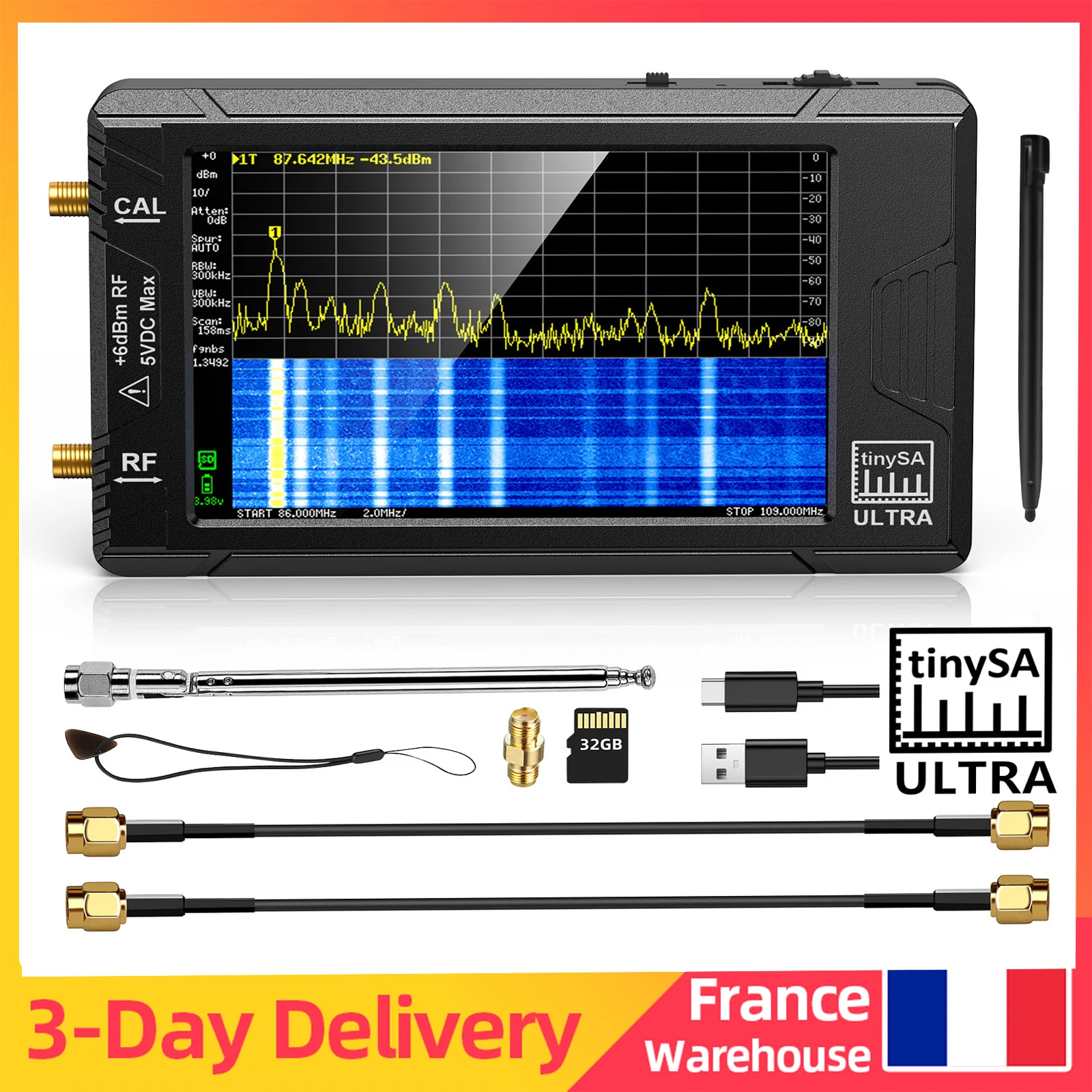 4-inch-Display-Handheld-Portable-Tiny-Spectrum-Analyzer-TinySA-ULTRA ...