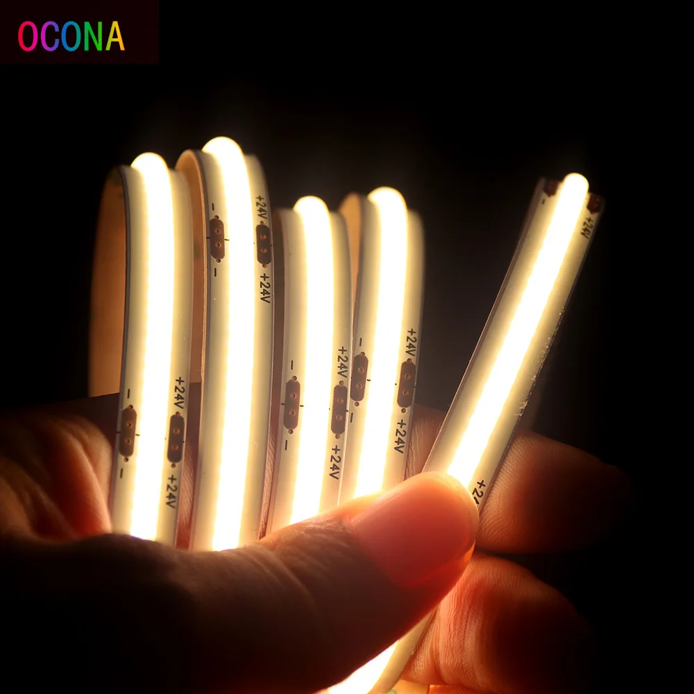 OCONA-5m-10m-COB-LED-Strip-Lights-For-Room-Decor-8mm-480LED-m-DC24V ...