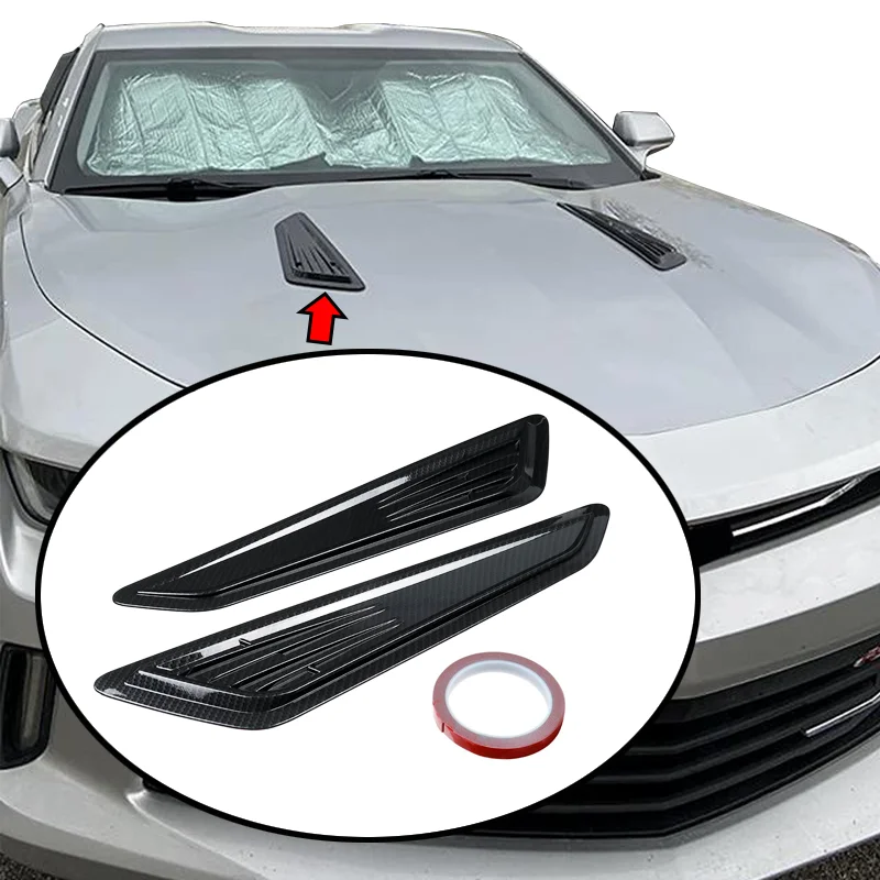 2Pcs Universal Car Bonnet Engine Hood Scoop Vents Air Intake For Honda ...