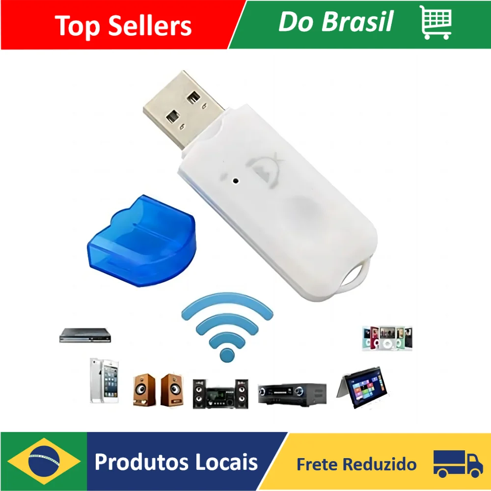 Adaptador USB Dongle Receptor Bluetooth, EC-074005, Rádio Músico, 1 Pc