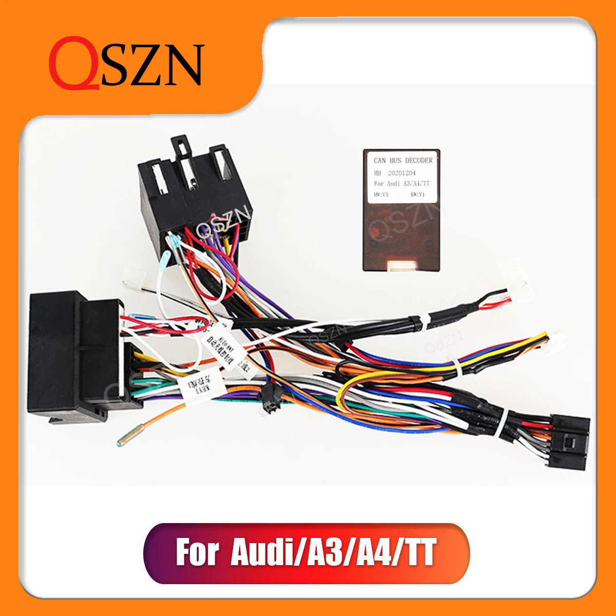 QSZN-Auto-Radio-Canbus-Box-Decoder-16PIN-Cablagem-Cabo-de-Alimenta-o ...