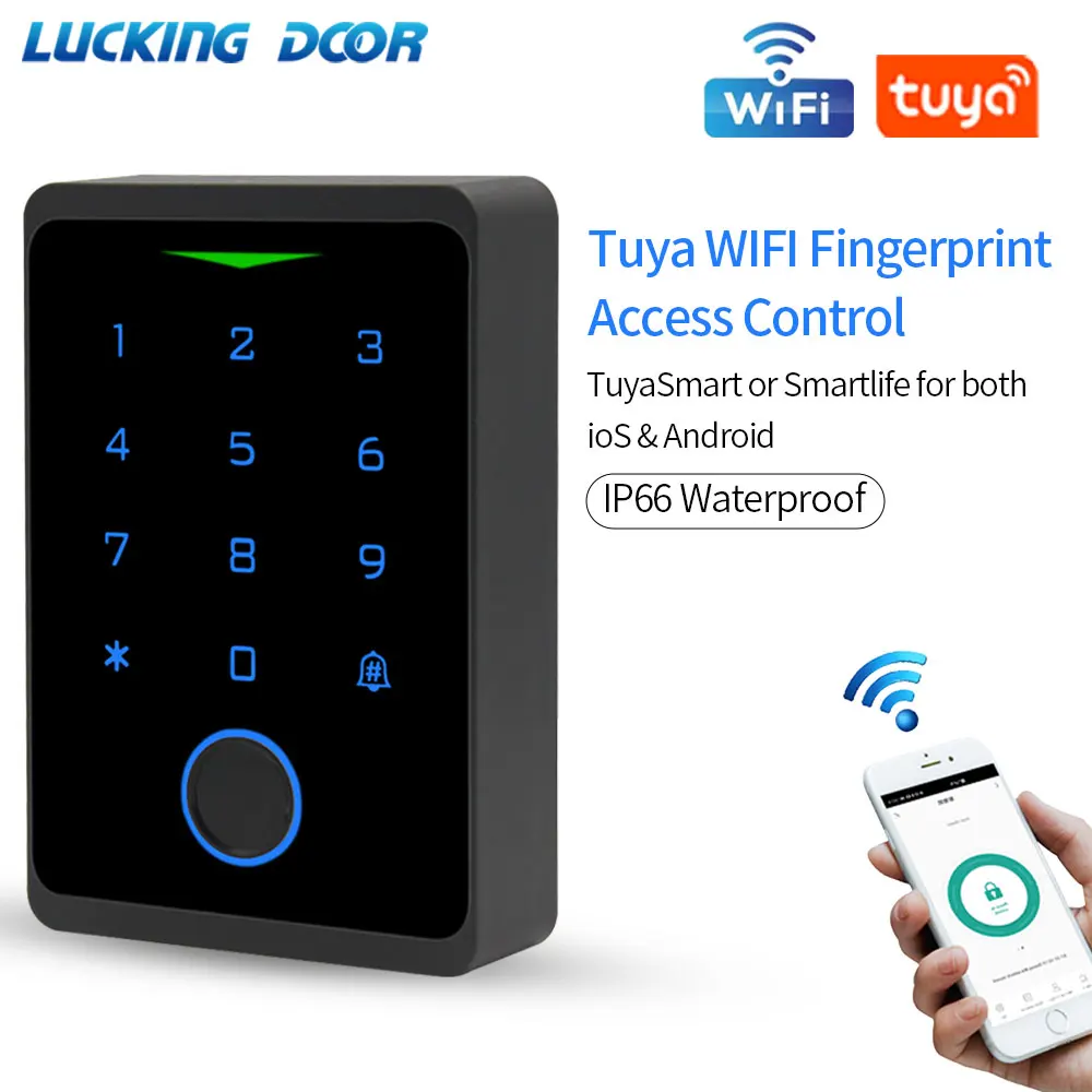 Wifi-Tuya-Backlit-Fingerprint-Door-Access-Keypad-Waterproof-RFID-125kHZ ...