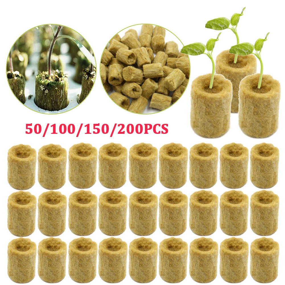 50 200pcs Planting Sponges Grow Sponge Seed Starter Seedling Grow Plugs ...