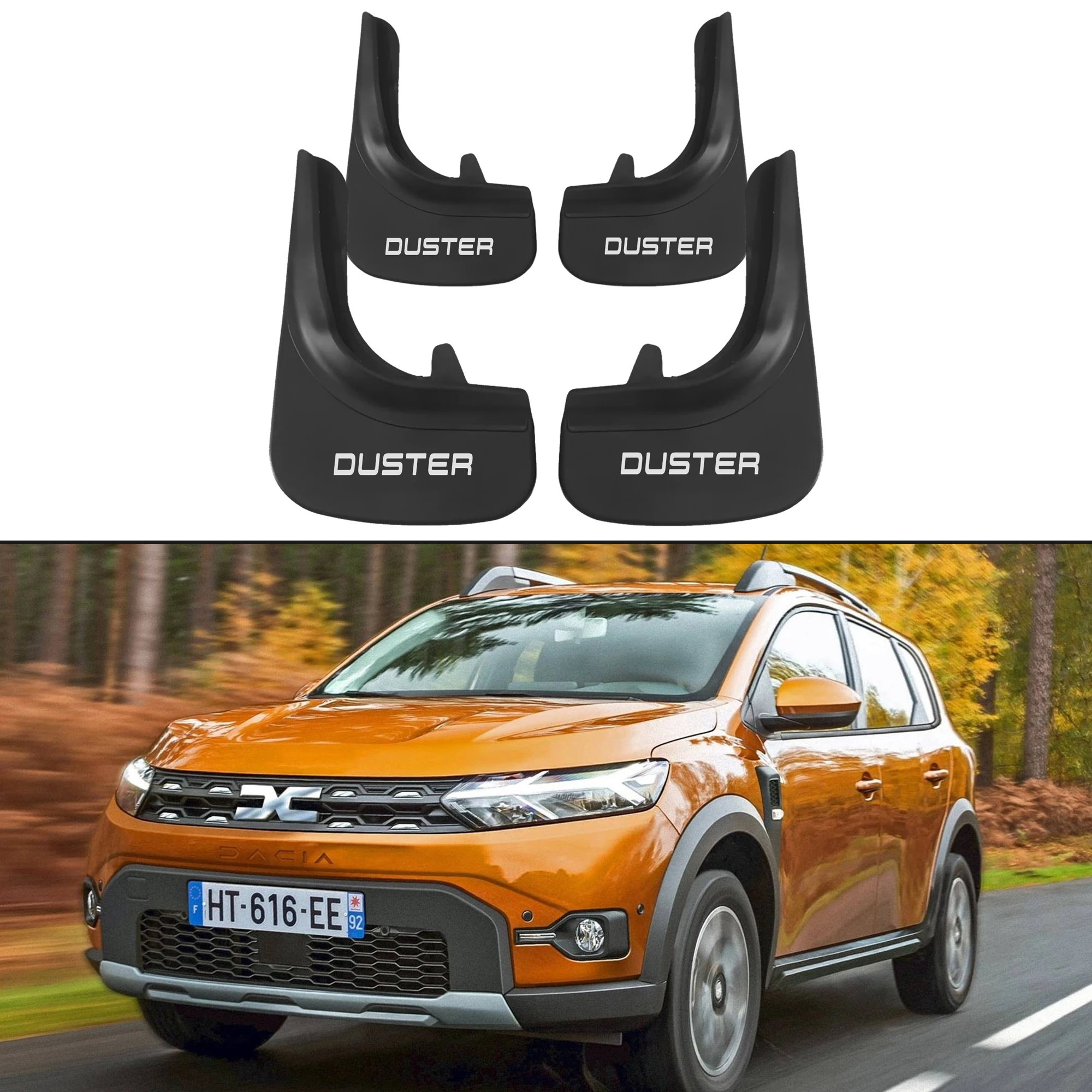 Axenture-Car-Mud-Flaps-Kit-For-Dacia-Duster-2018-and-Later-Rubber ...