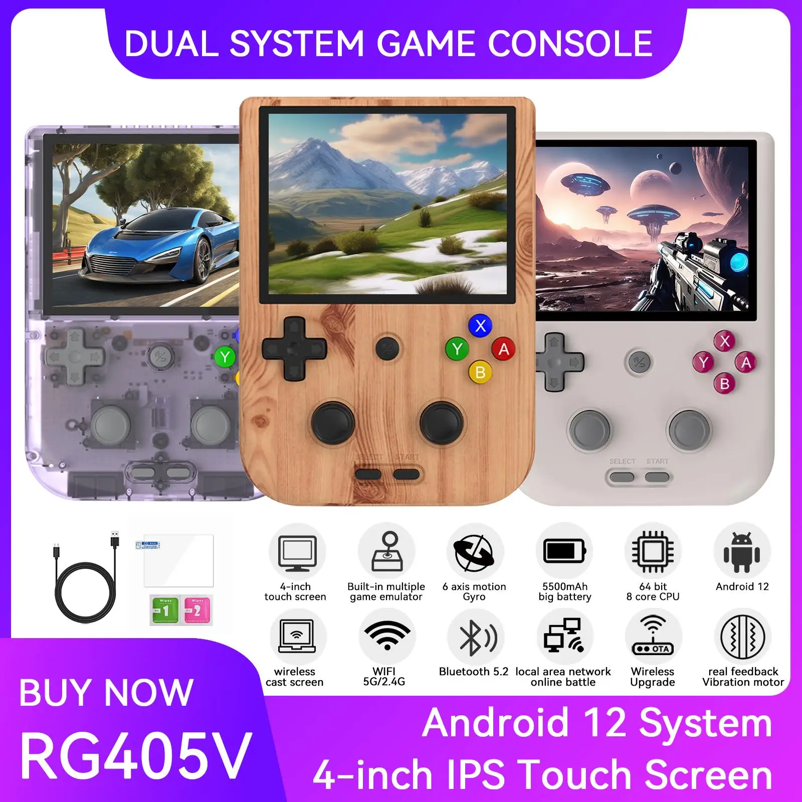 RG405V-Video-Handheld-Game-Console-T618-Android-12-0-System-4-IPS-Touch ...