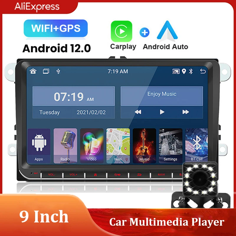 9inch-Car-Radio-Android-12-0-Car-Multimedia-Player-GPS-BT-WiFi-Carplay ...