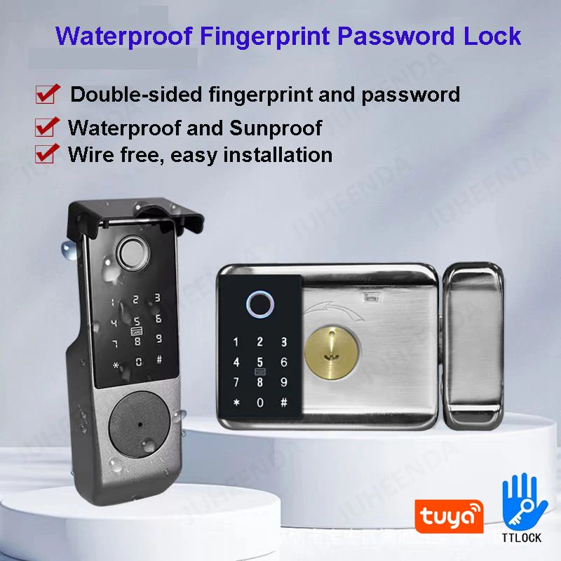 Outdoor Waterproof Smart Lock Wifi Bluetooth Double Side Fingerprint ...