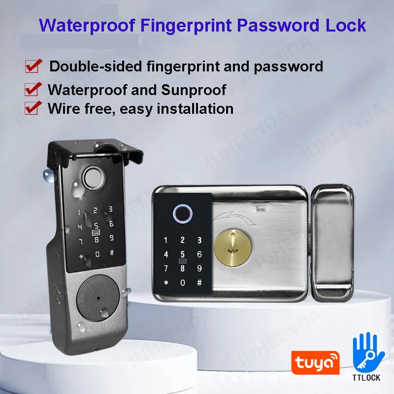 Outdoor Waterproof Smart Lock Wifi Bluetooth Double Side Fingerprint ...