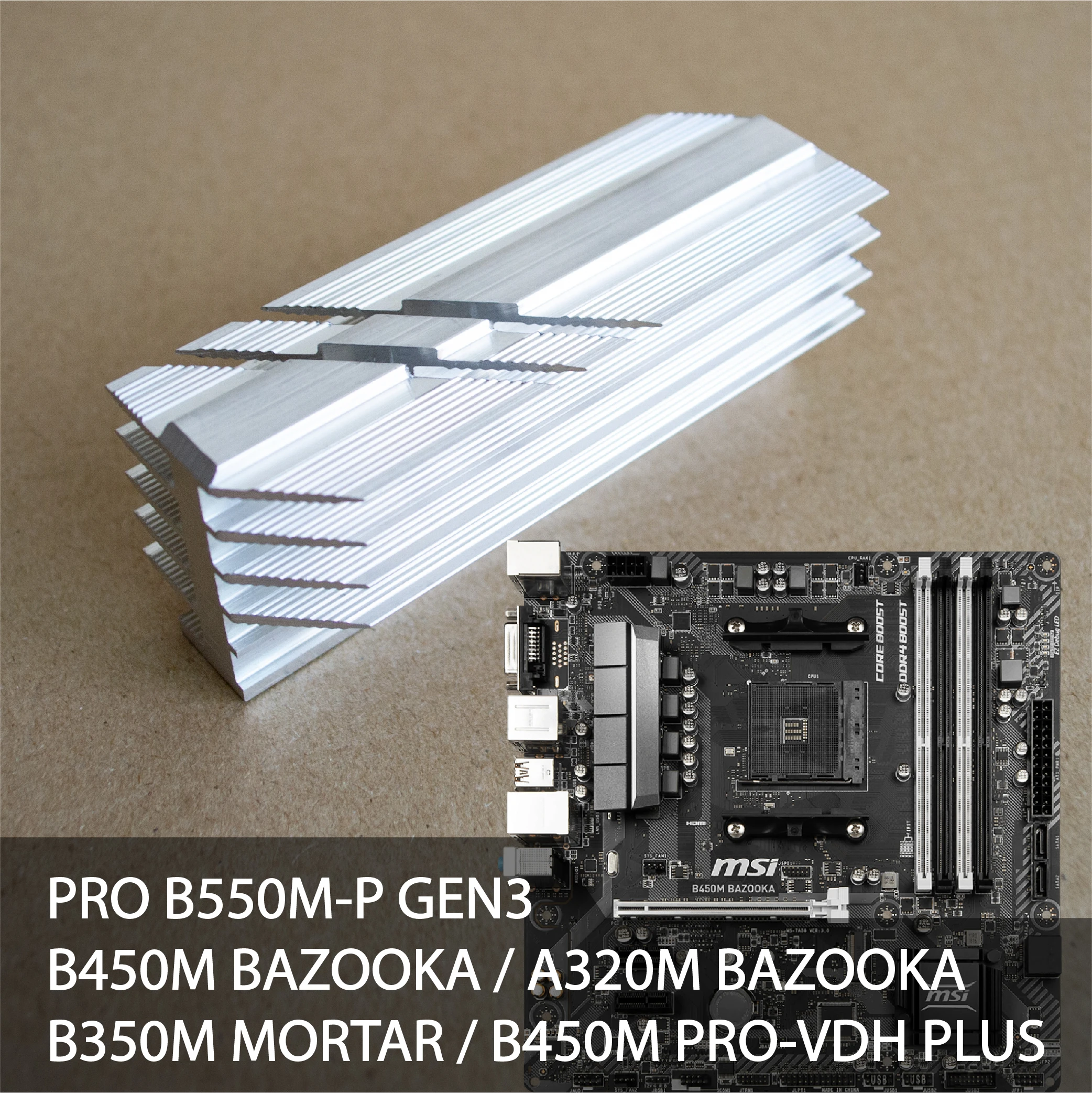 Heatsink VRM For Motherboard MSI Pro B550m-p Gen3/b450m