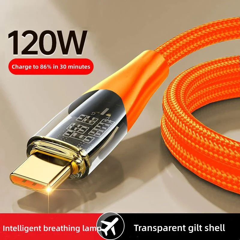 120W-6A-USB-To-Type-C-Cable-Super-Fast-Charging-Data-Cord-For-Xiaomi-12 ...