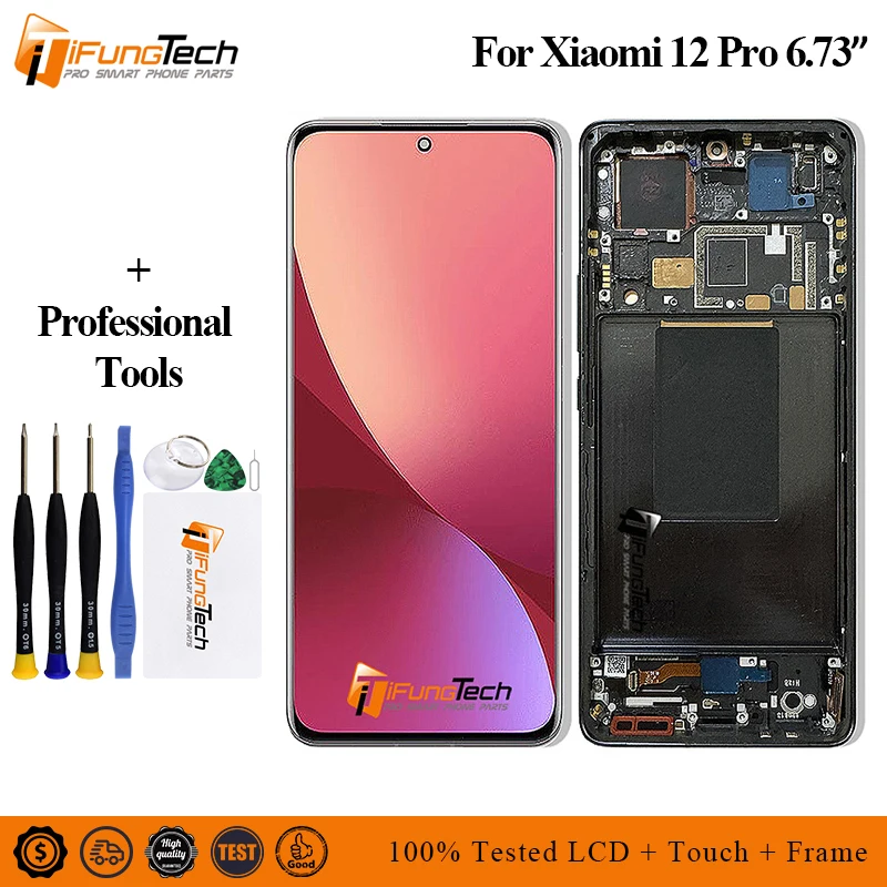 6-73-OLED-LCD-with-Frame-For-Xiaomi-Mi-12-Pro-LCD-Display-Touch-Screen ...