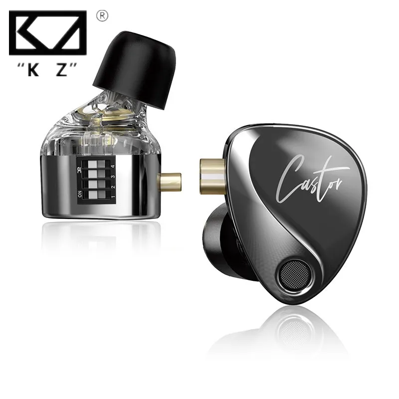 KZ Castor-auriculares internos HiFi 2, cascos dinámicos de gama alta, sintonizables, armadura ...