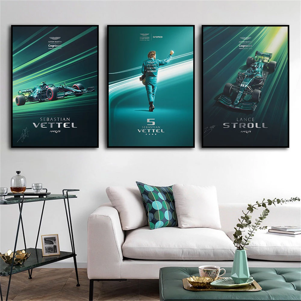 SEBASTIAN VETTEL Final Lap 2022 Formula 1 Poster Canvas Print Painting ...