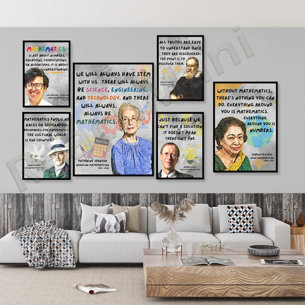 Famous Mathematicians Poster