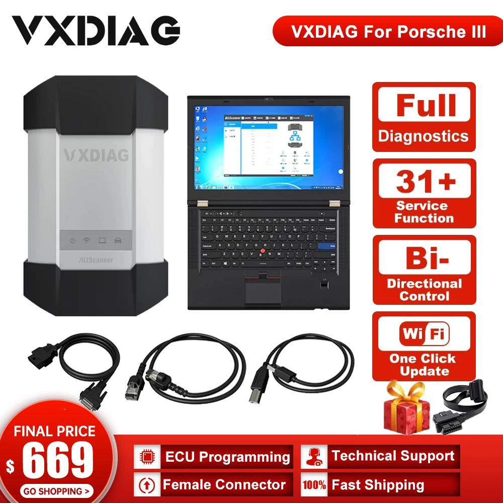 Vxdiag Vcx Car Diagnostic Scanner Tool For Porsche Iii Doip Obd2 ...