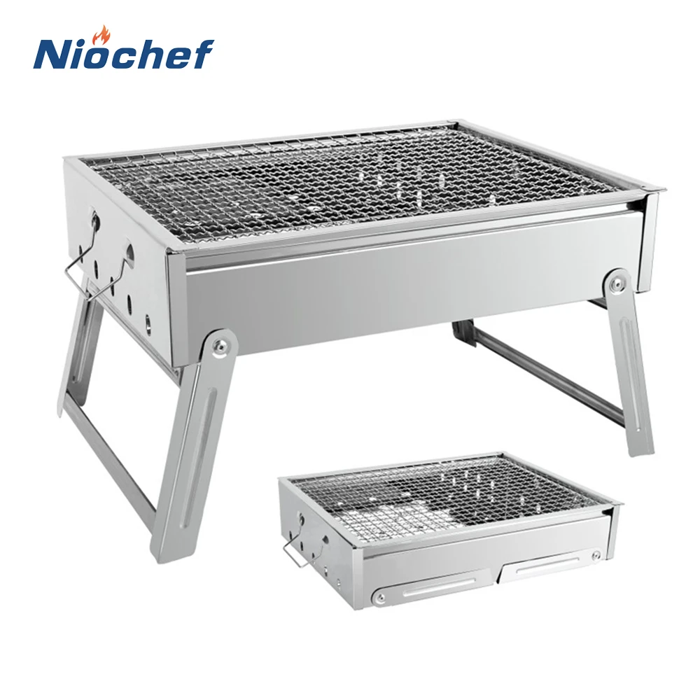 New Foldable Charcoal Barbecue Grill Stainless Steel Bbq Grill Portable ...