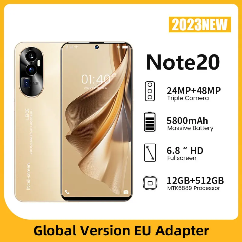NOTE20-Vers-o-Global-de-Smartphone-Celular-6-8-Android-13-8GB-256GB ...
