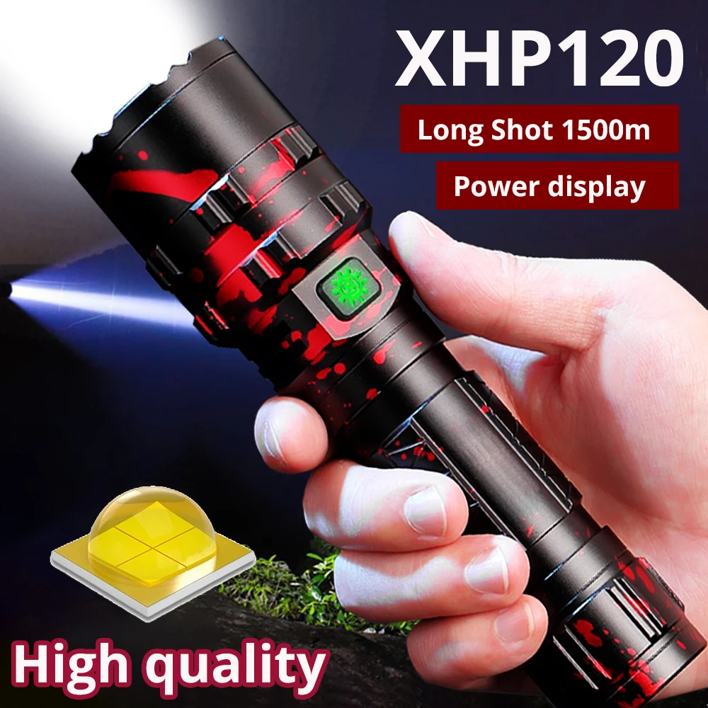 High Quality 150000 Lumens Xhp120 Powerful Led Flashlight Led Torch ...