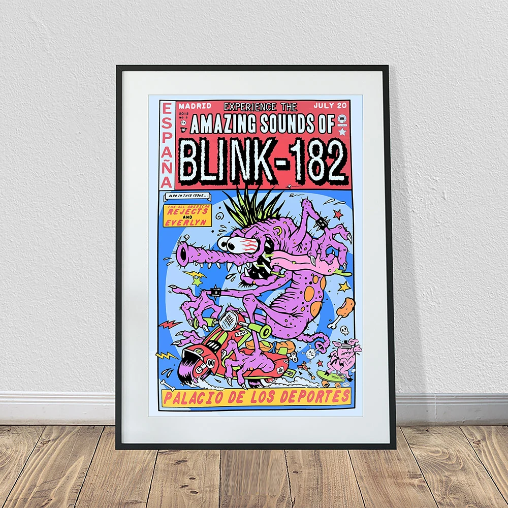 The-Amazing-Sounds-of-Blink-182-Spanish-Poster-And-Prints-Abstract ...
