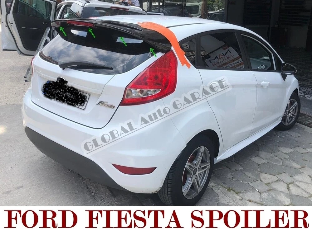 For Ford Fiesta 2009 2017 Spoiler Auto Accessory Universal Spoilers Car ...