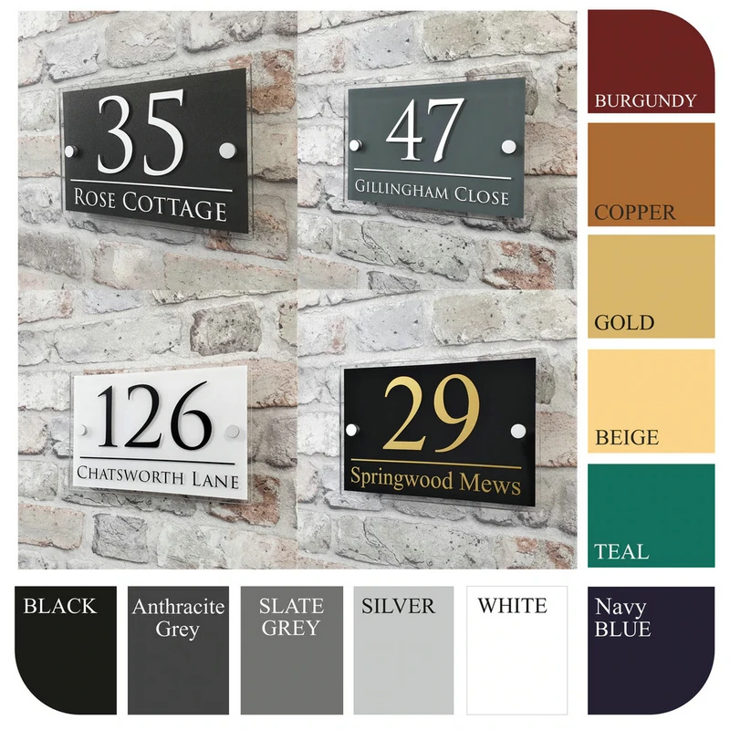 Modern-House-Address-Plaques-Acrylic-Door-Plates-UV-Printed-Home-Number ...