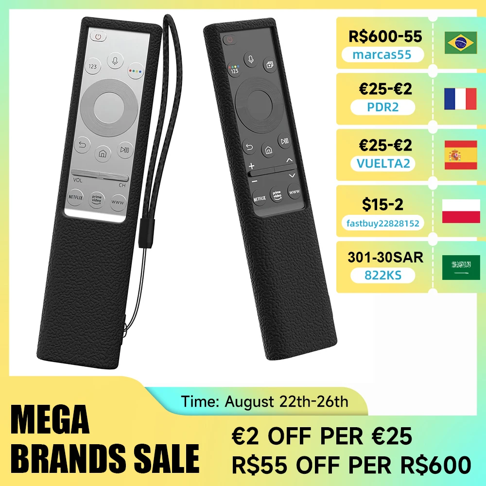 Capa de silicone para samsung qled tv inteligente caso controle remoto ...