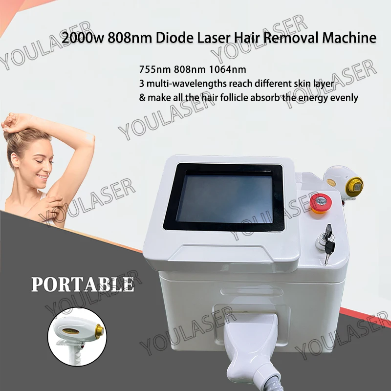 Platinum alexandrite diode laser 755 808 1064 painless permanent hair ...