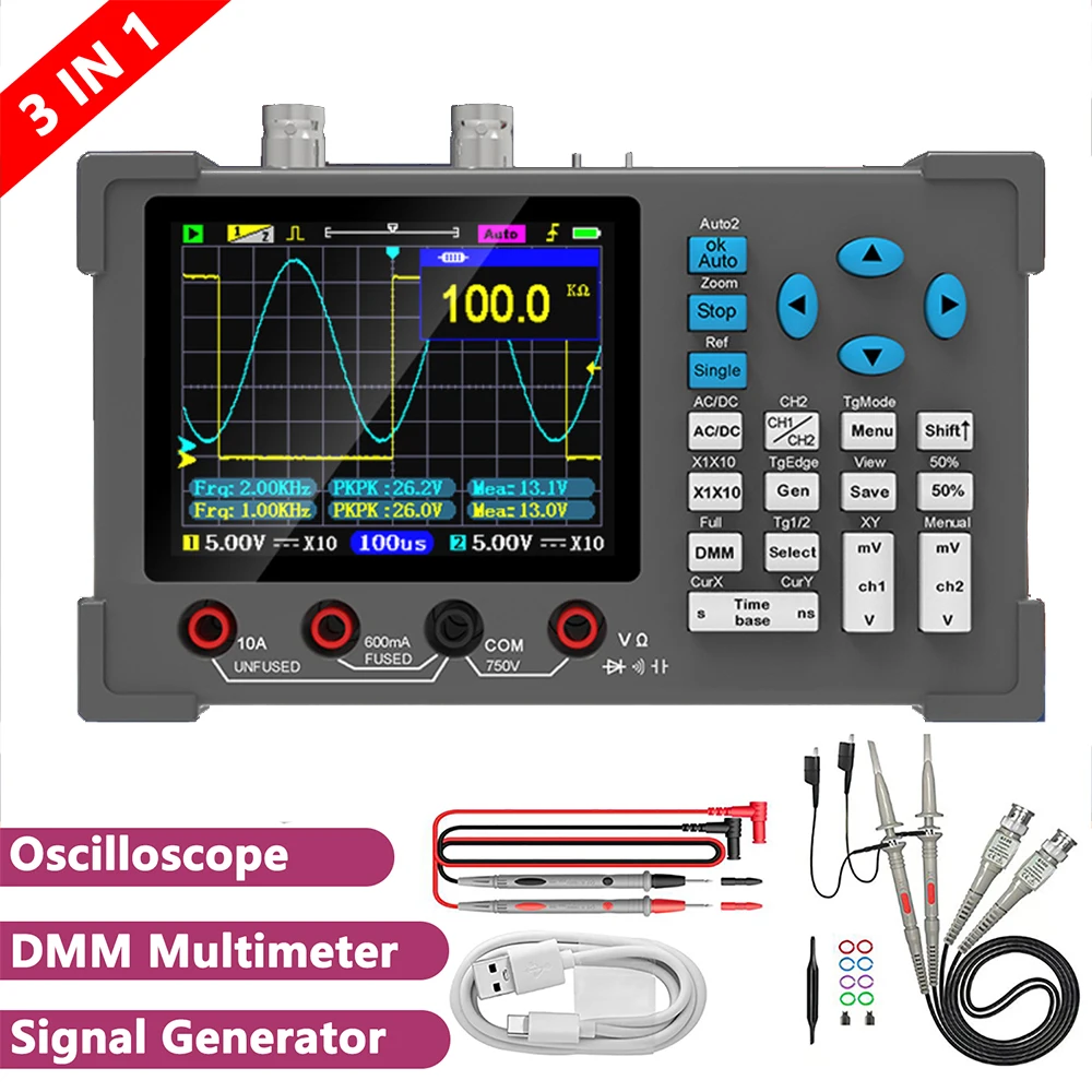Dual-Channel-Oscilosc-pio-Mult-metro-Signal-Generator-Machine-120Mhz ...