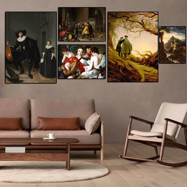 Two Men Contemplating The Moon