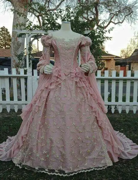 Pink-Princess-Dress-Mermaid-Cosplay-Costume-Princess-Wedding-Dresses ...