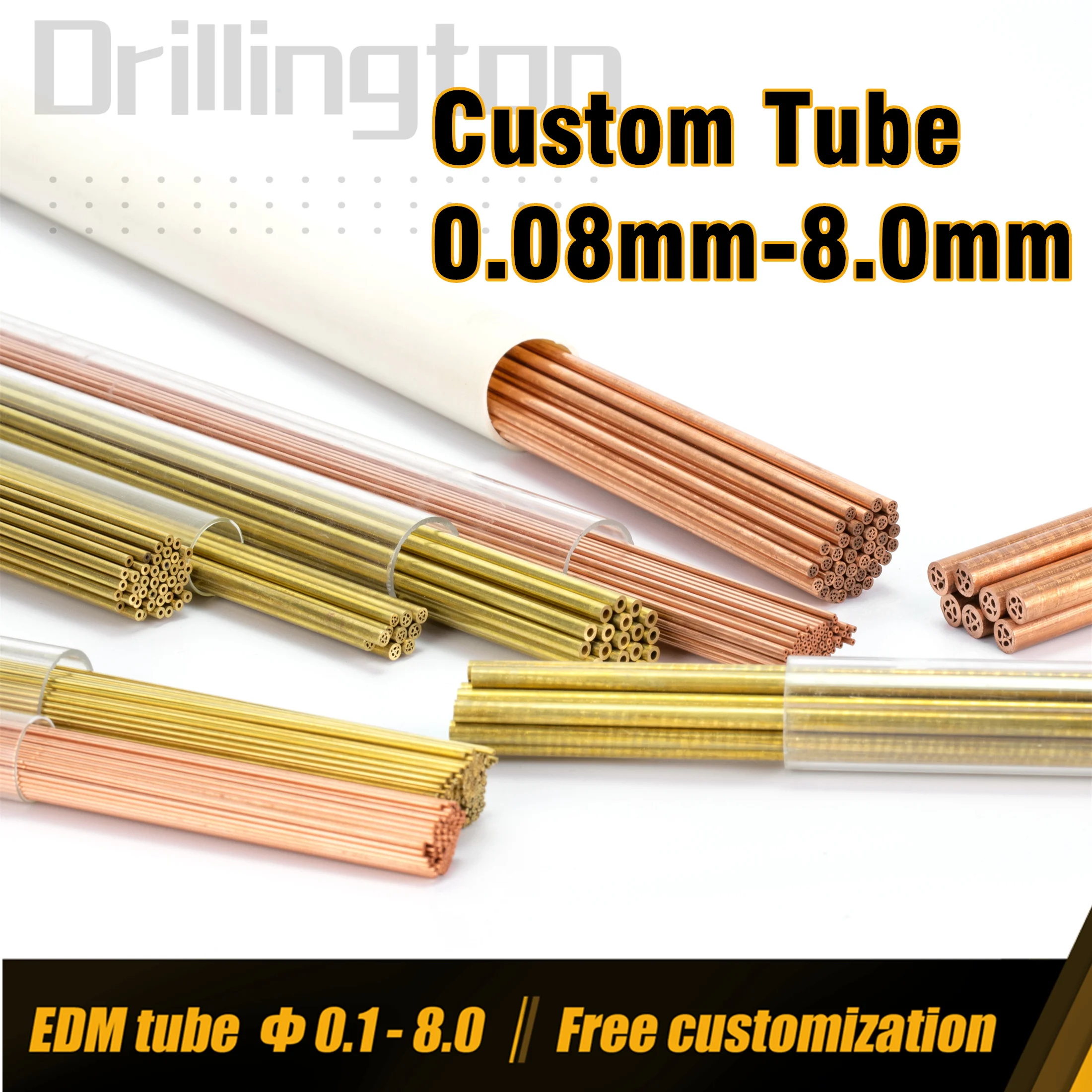 Drillington-Custom-EDM-Electrode-Tube-Brass-Copper-0-08mm-8-0mm-Single ...