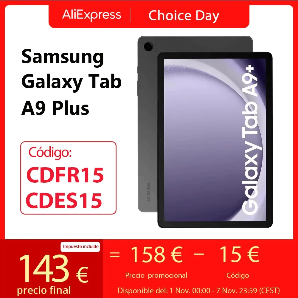 Samsung-Galaxy-Tab-A9-WIFI-Tablet-4GB-64GB-2-2GHz-Octa-core-11-TFT-90 ...