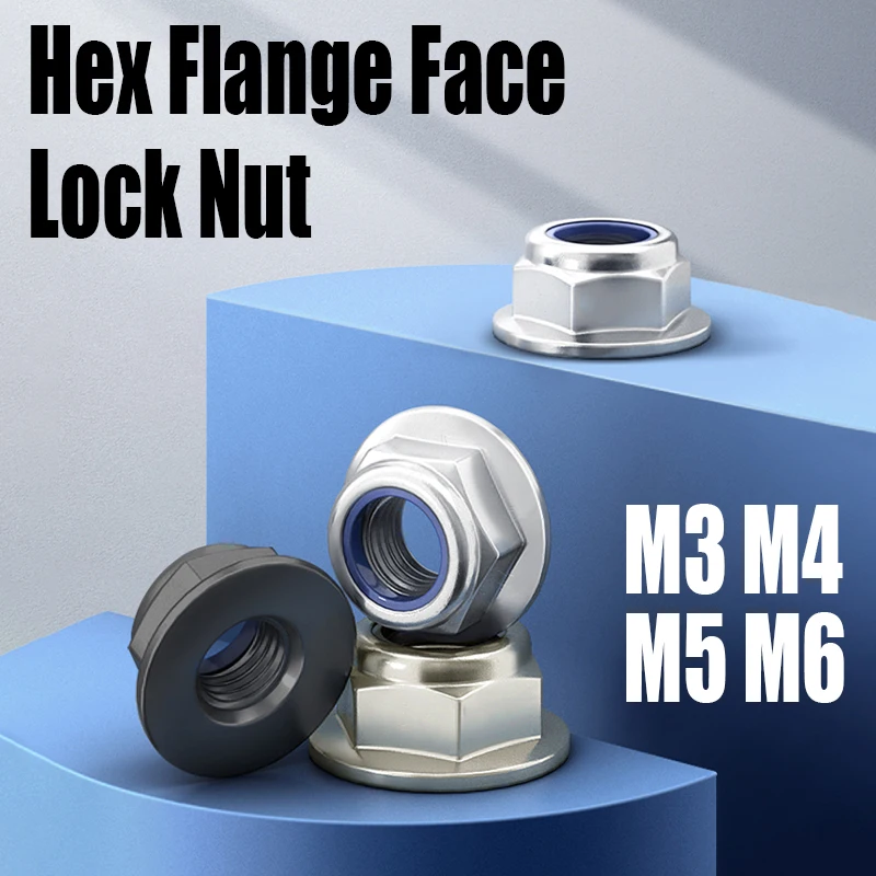 5-10-30PCS-M3-M4-M5-M6-M8-Black-Galvanized-Carbon-Steel-Flange-Face ...