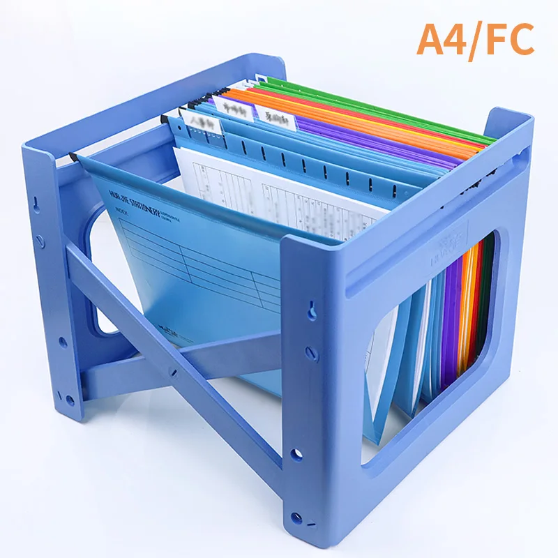 HUAJIE A4/FC Plastic Desktop File Rack, Foldable Organizer, Space ...