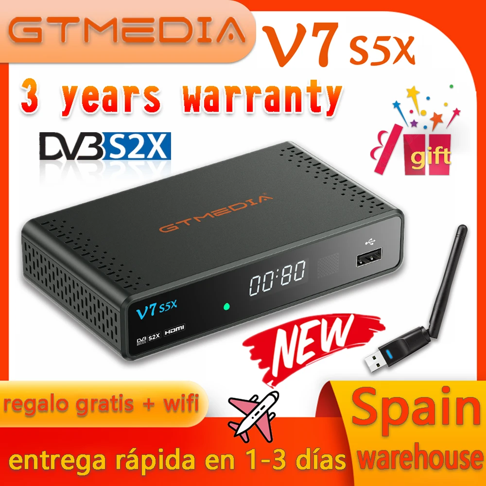 Gtmedia-v7-s5x-v7-s2x-receptor-de-sat-lite-com-usb-e-wifi-atualiza-o ...
