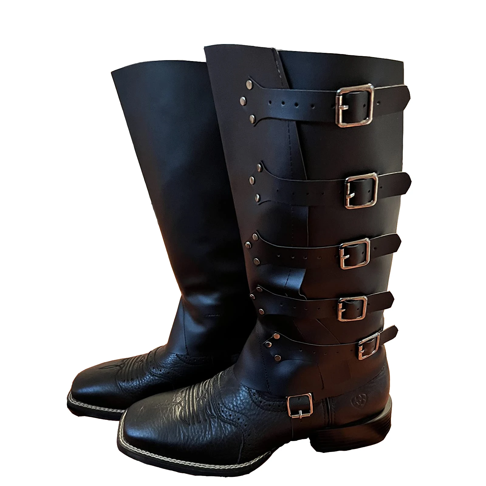 Medieval-Viking-Warrior-Renaissance-Gaiter-Boot-Costume-Greaves ...