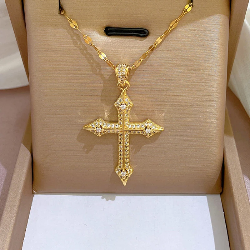 Fashion-Christian-Jesus-cross-necklace-exquisite-craftsmanship-guardian ...